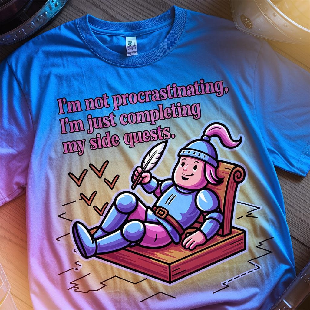 RPG Shirt - Retro Knight T-Shirt Design in Whimsical Vintage...