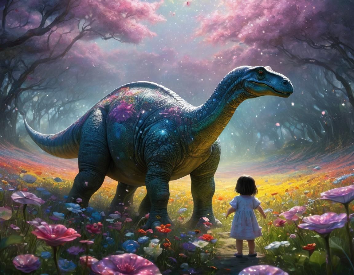 A Magical Day to Meet a Brontosaurus - AI Generated Artwork - NightCafe ...
