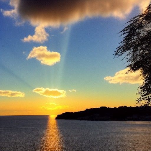 Sunset Beams - AI Generated Artwork - NightCafe Creator