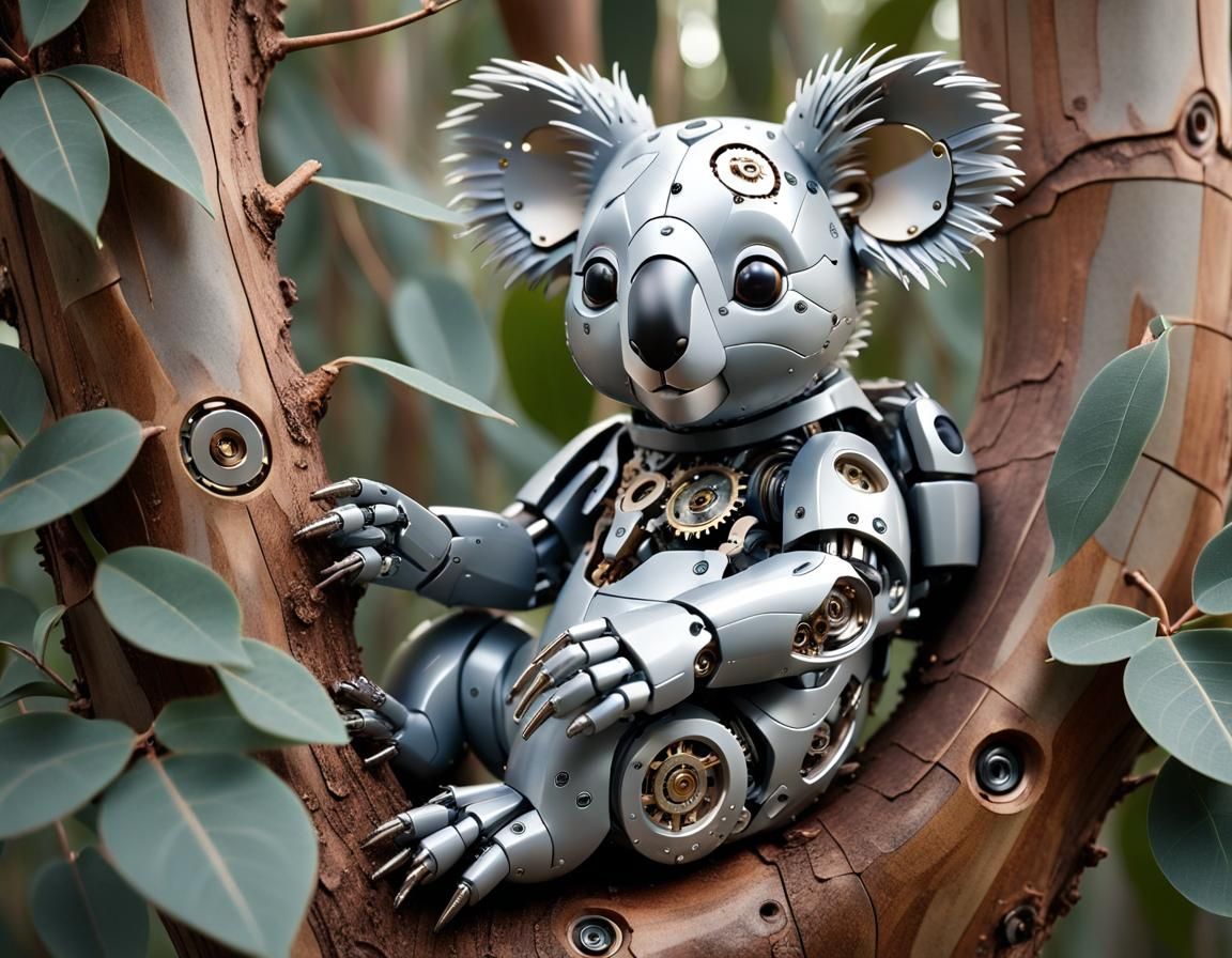 Robotic Koala - AI Generated Artwork - NightCafe Creator