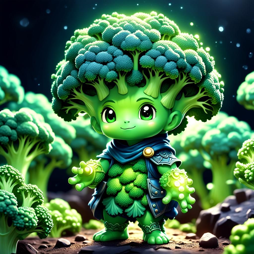 Chibi Broccoli - AI Generated Artwork - NightCafe Creator