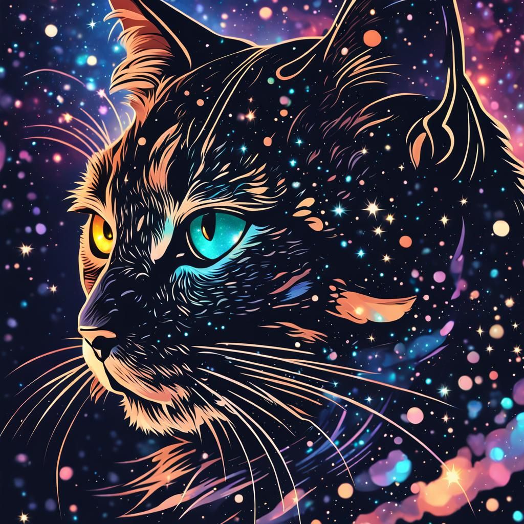 Stardust Cat - AI Generated Artwork - NightCafe Creator