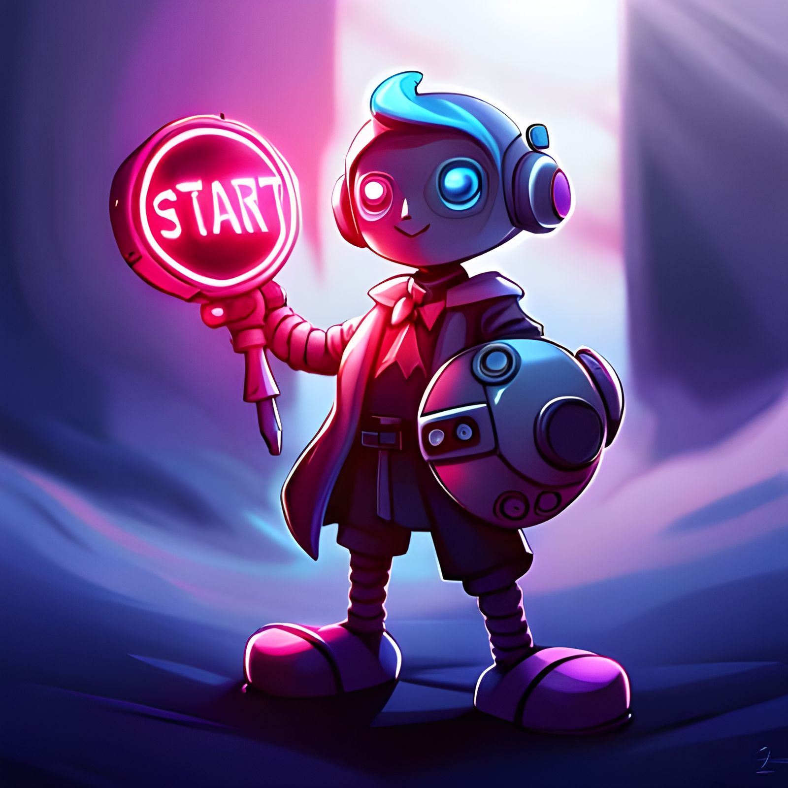 3D Start Bot - AI Generated Artwork - NightCafe Creator