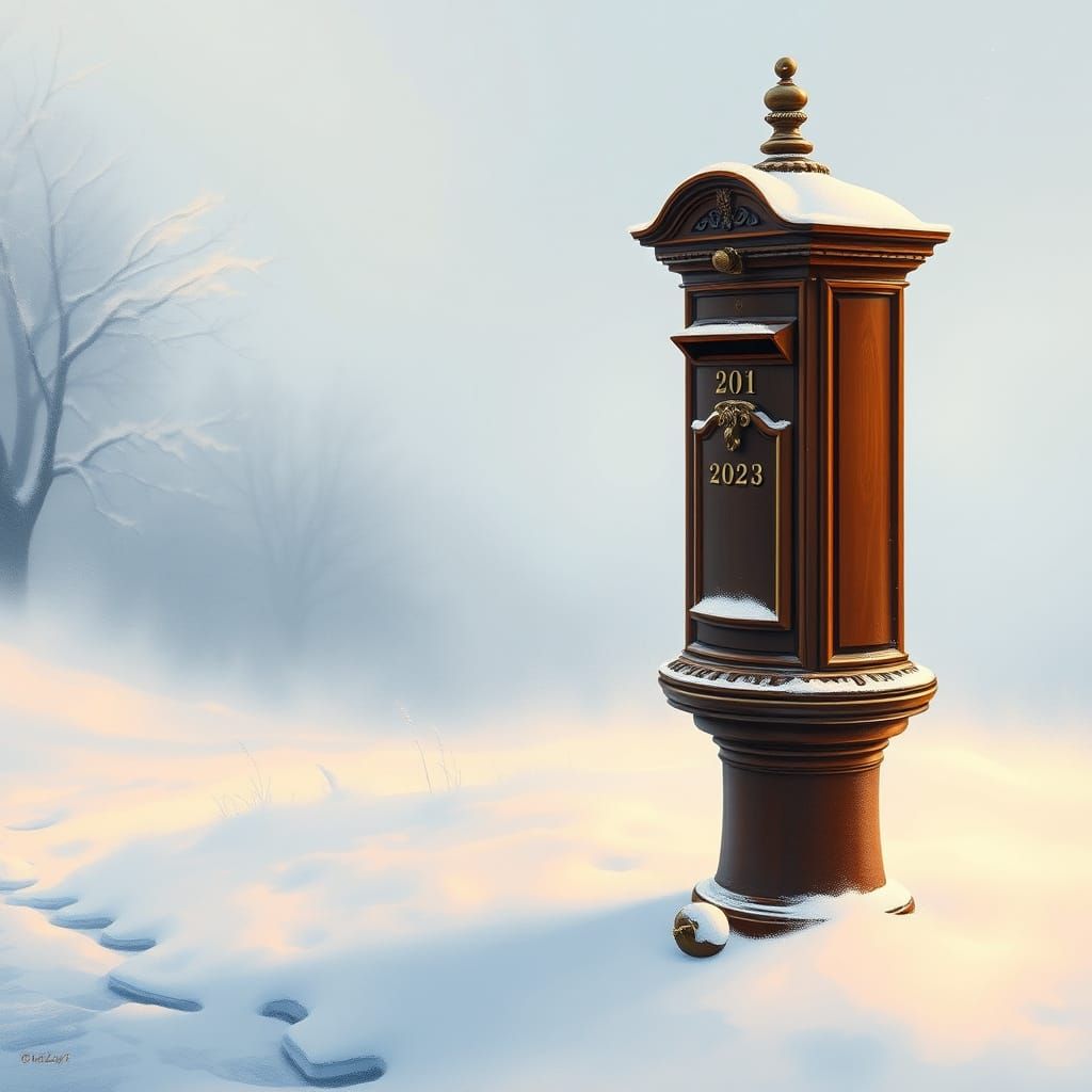 Postbox in the snow - Postbox in the snow