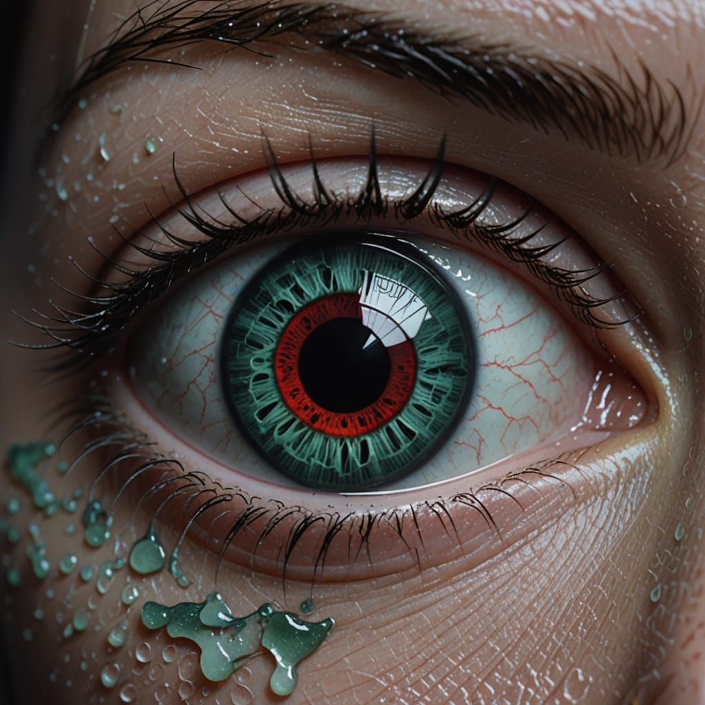 Grotesque Eye in a Void-Line - AI Art