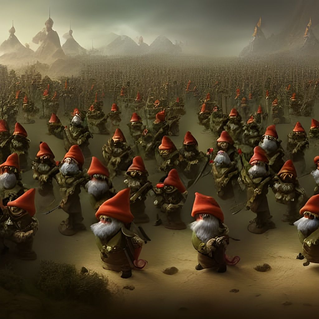 army of gnomes - AI Generated Artwork - NightCafe Creator
