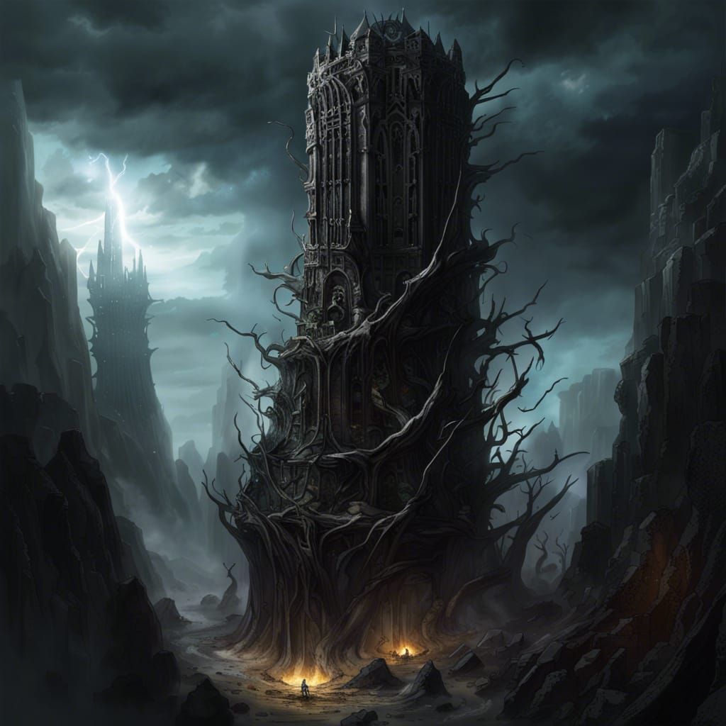 Shadowfell Tower - AI Generated Artwork - NightCafe Creator