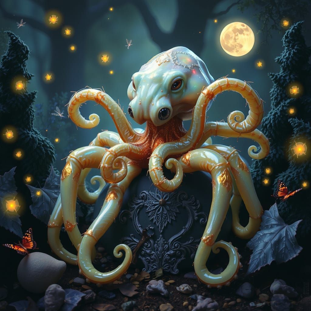 Mystical Fae Creature Poses in Dreamy Whimsical Ga... - AI Art