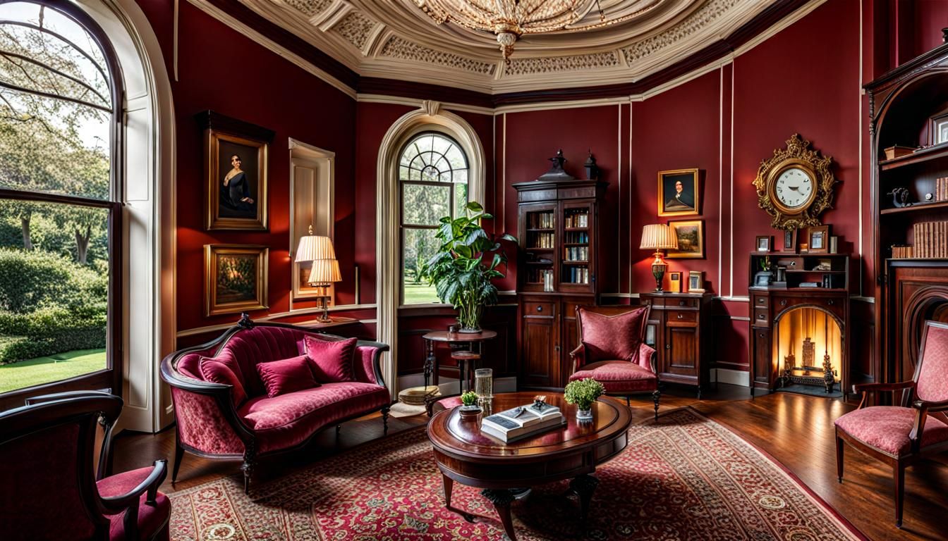 Victorian Living Room - AI Generated Artwork - NightCafe Creator