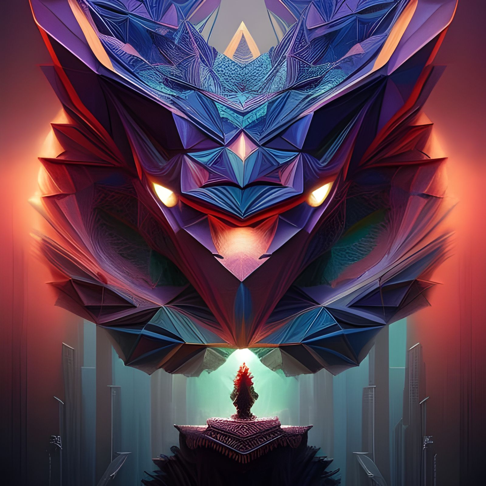 Geometric Demon - AI Generated Artwork - NightCafe Creator
