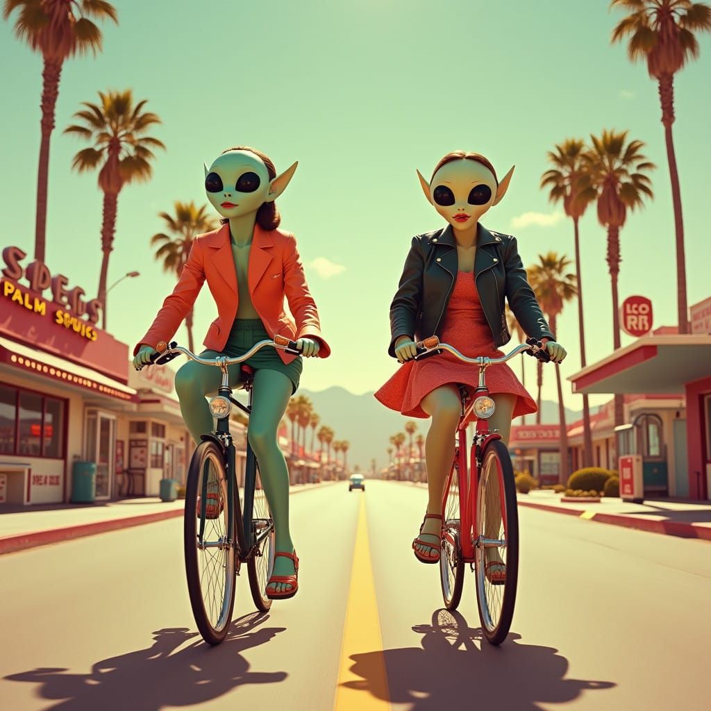 Hybrid bike ride 50's (2) - Alien Riders Cruise Retro Palm S...