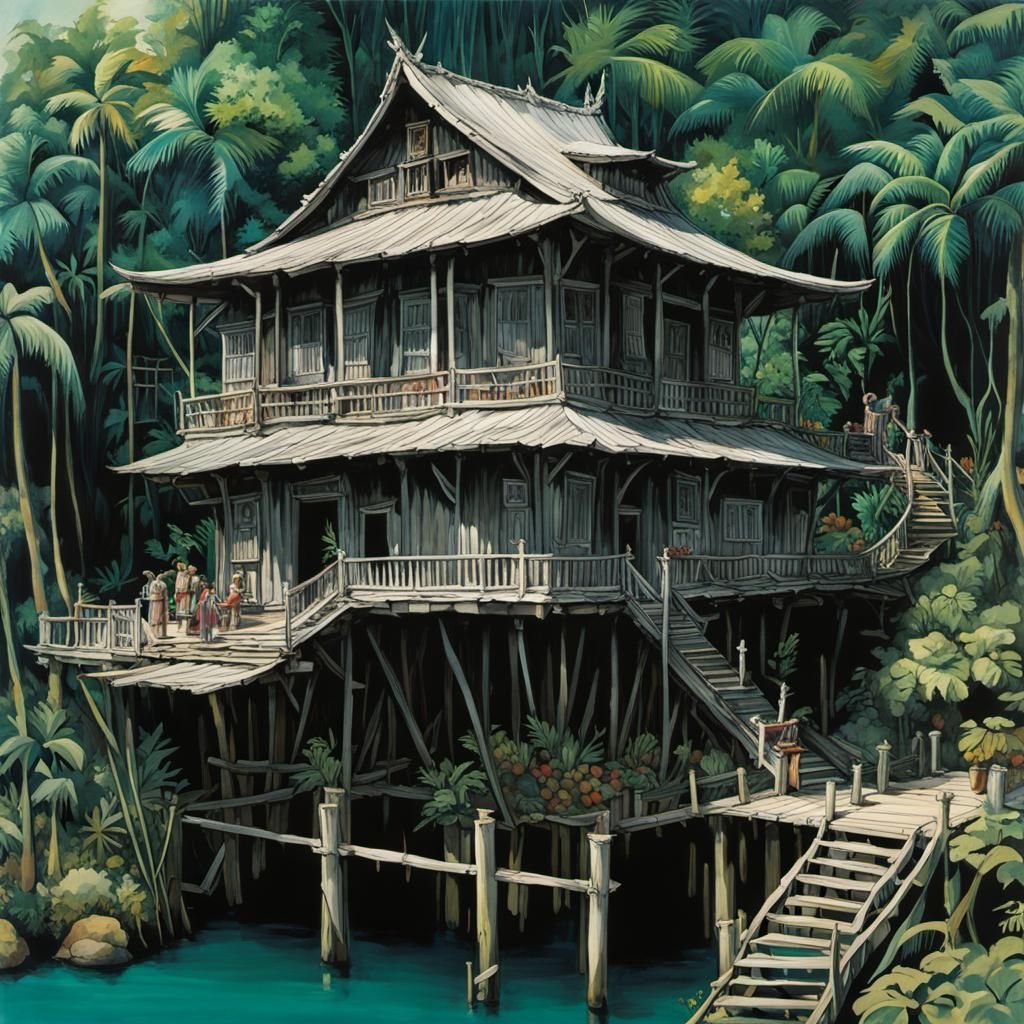 Ramshackle structure - AI Generated Artwork - NightCafe Creator