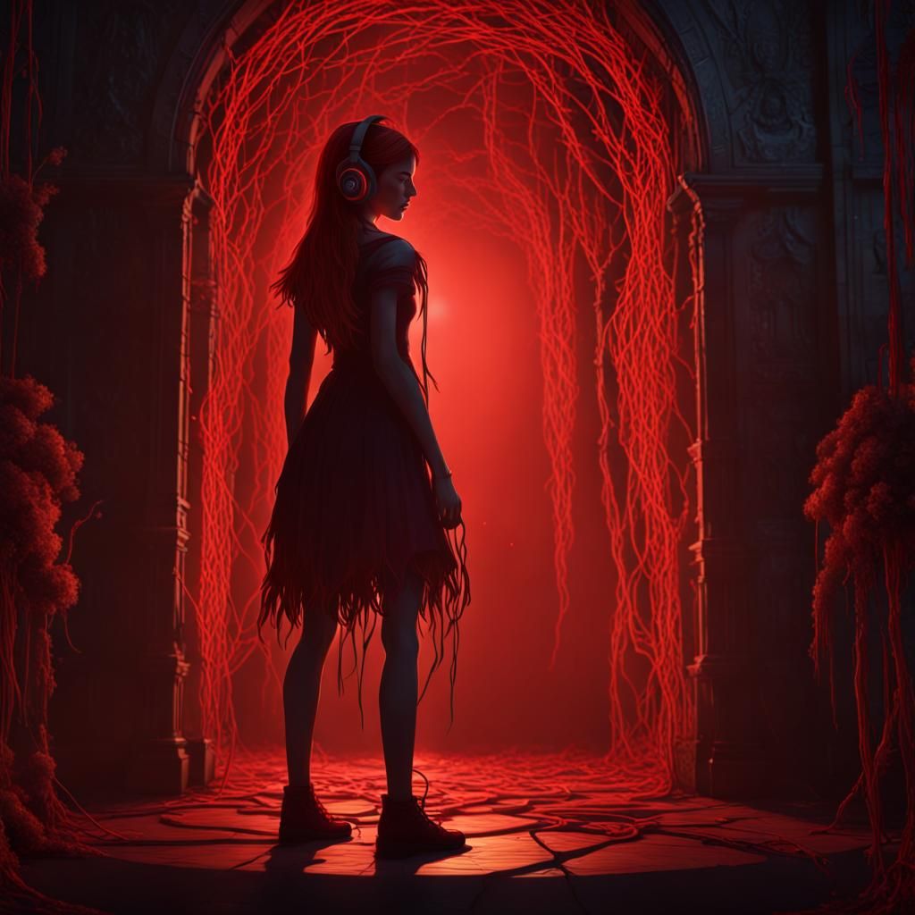 Eldritch girl and Portal - AI Generated Artwork - NightCafe Creator