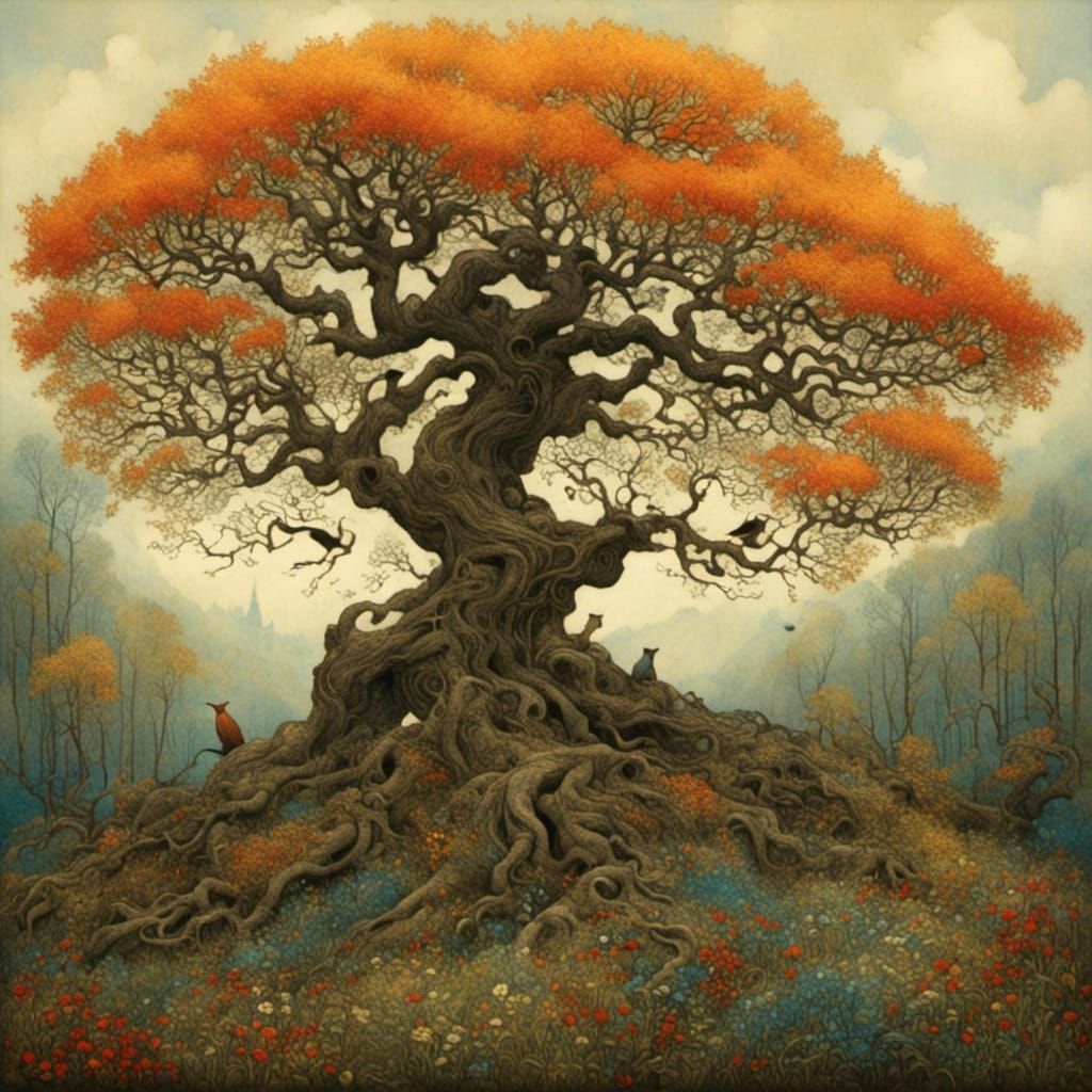 ancient tree - AI Generated Artwork - NightCafe Creator