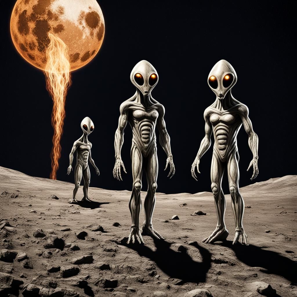 Fire on the Moon - AI Generated Artwork - NightCafe Creator