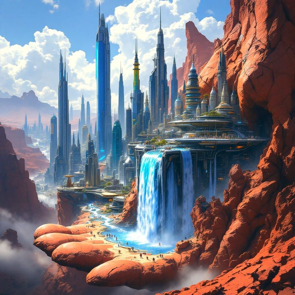 Utopian Futuristic Mars Colonization v2