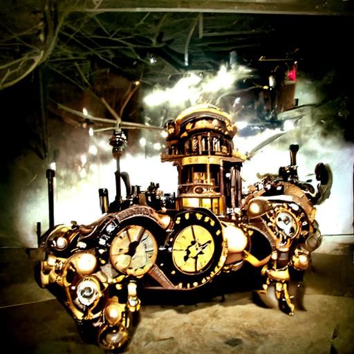 Steampunk time machine - AI Generated Artwork - NightCafe Creator