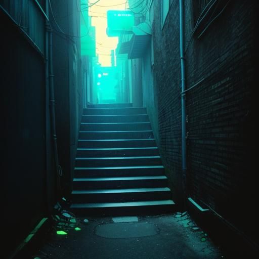 Liminal alley - AI Generated Artwork - NightCafe Creator