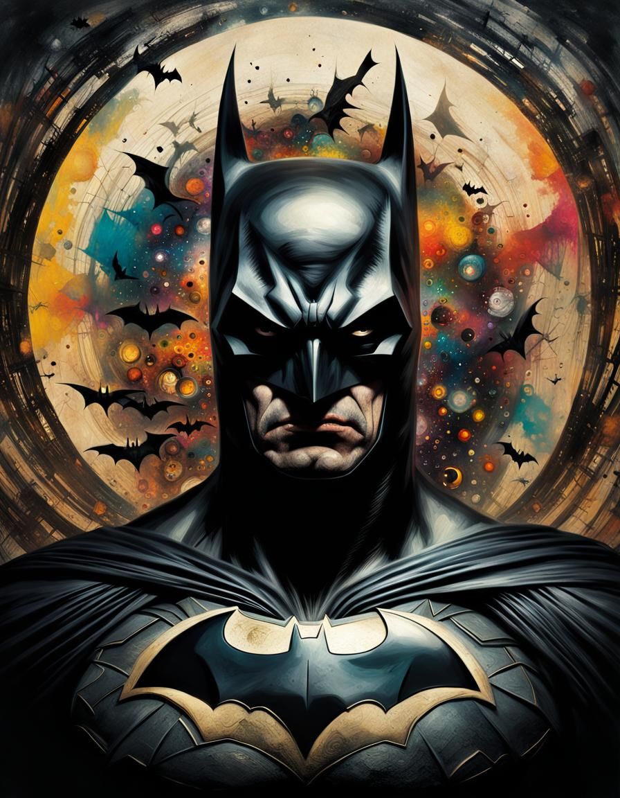 "Batman in Psychedelic Vortex of Visceral Horror": photograph by ...