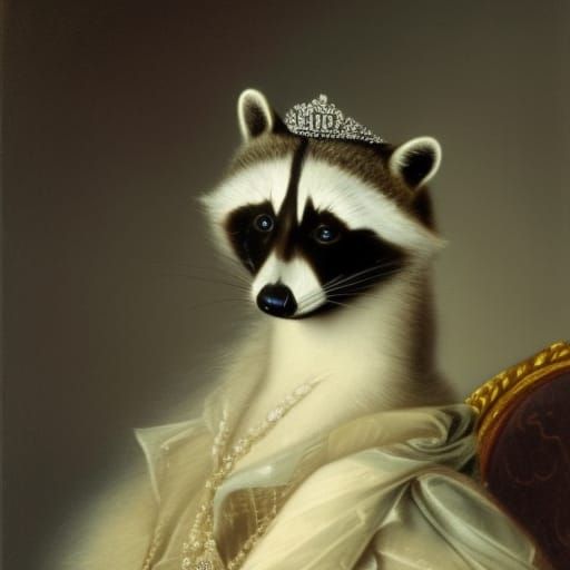 Royal Raccoon Queen - AI Generated Artwork - NightCafe Creator