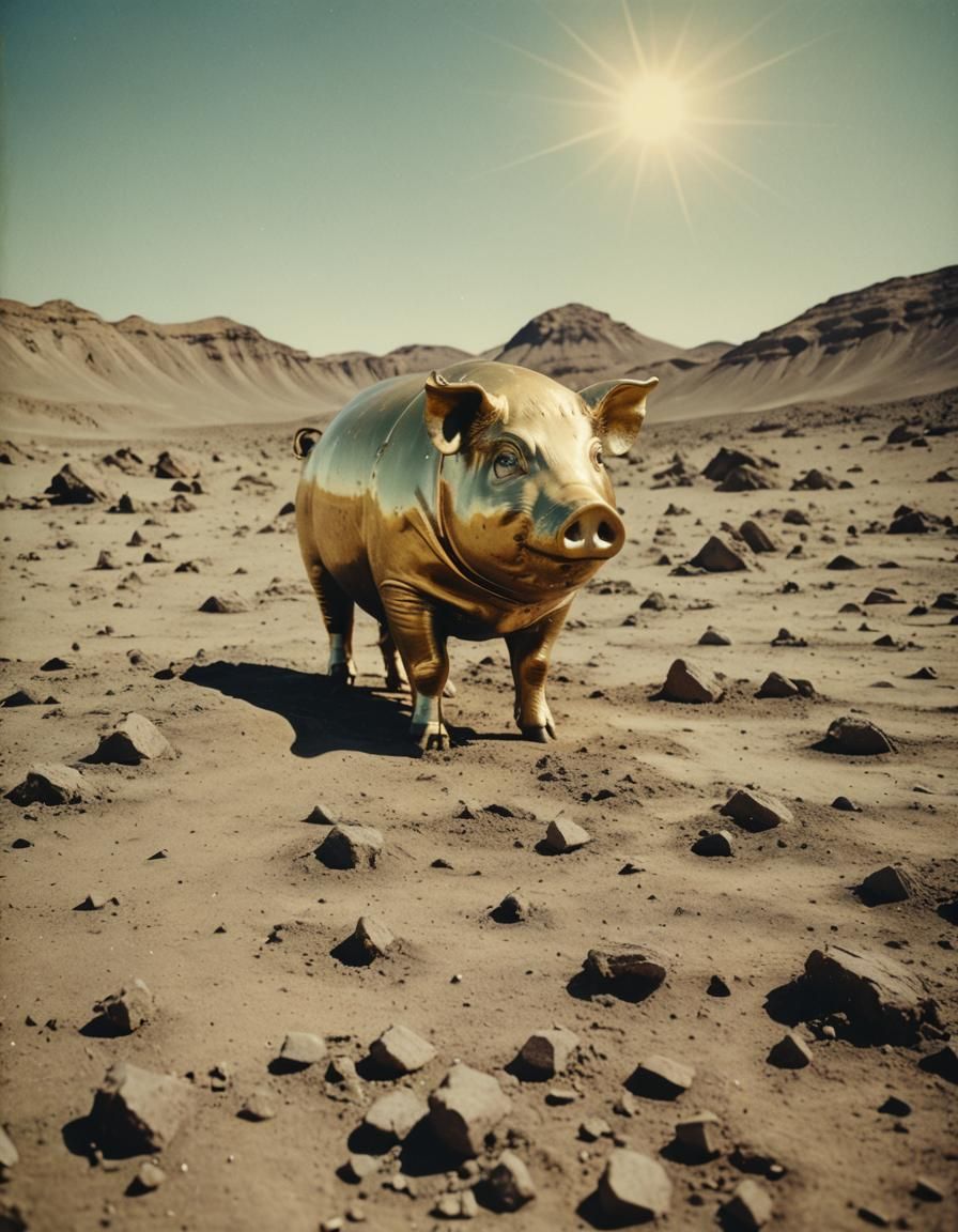 Gold Pig - AI Generated Artwork - NightCafe Creator