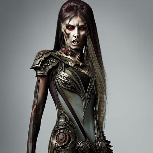 female Zombie warrior - AI Generated Artwork - NightCafe Creator