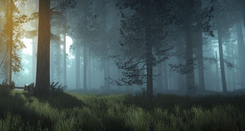 A dark forest - AI Generated Artwork - NightCafe Creator