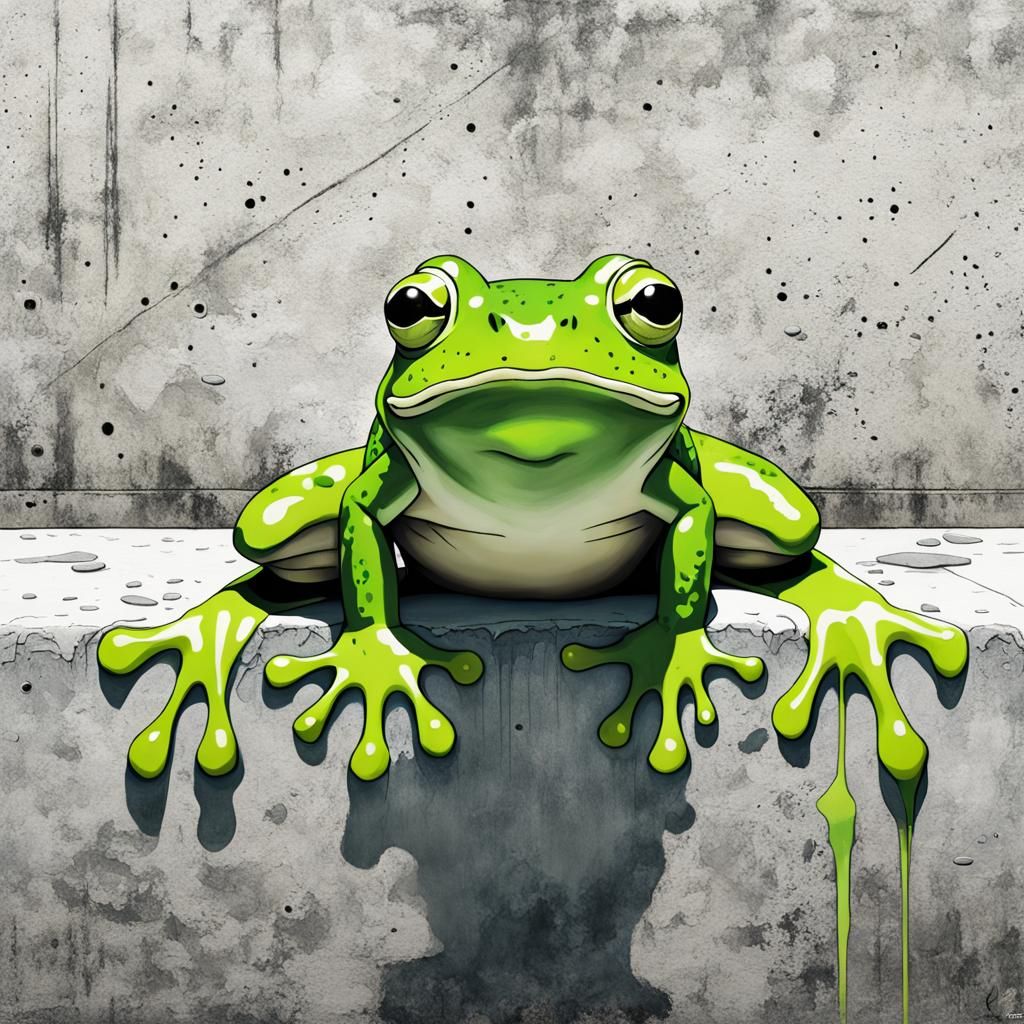Green frog - AI Generated Artwork - NightCafe Creator