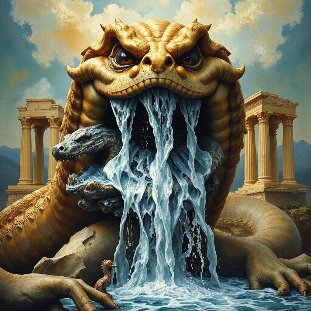 Weird serpent waterfall - Weird serpent waterfall