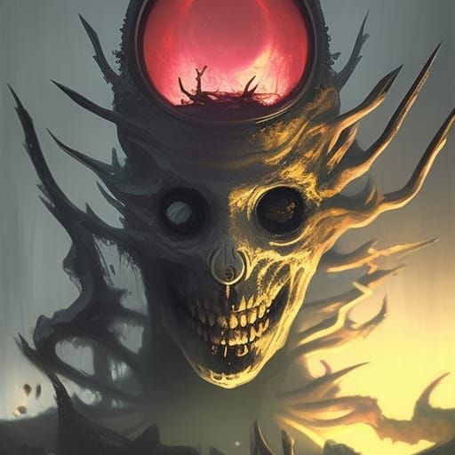 smiley face colorful nightmare black death metal - AI Generated Artwork ...