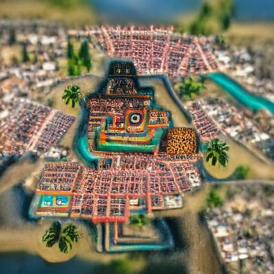 Aztec Small City - AI Generated Artwork - NightCafe Creator