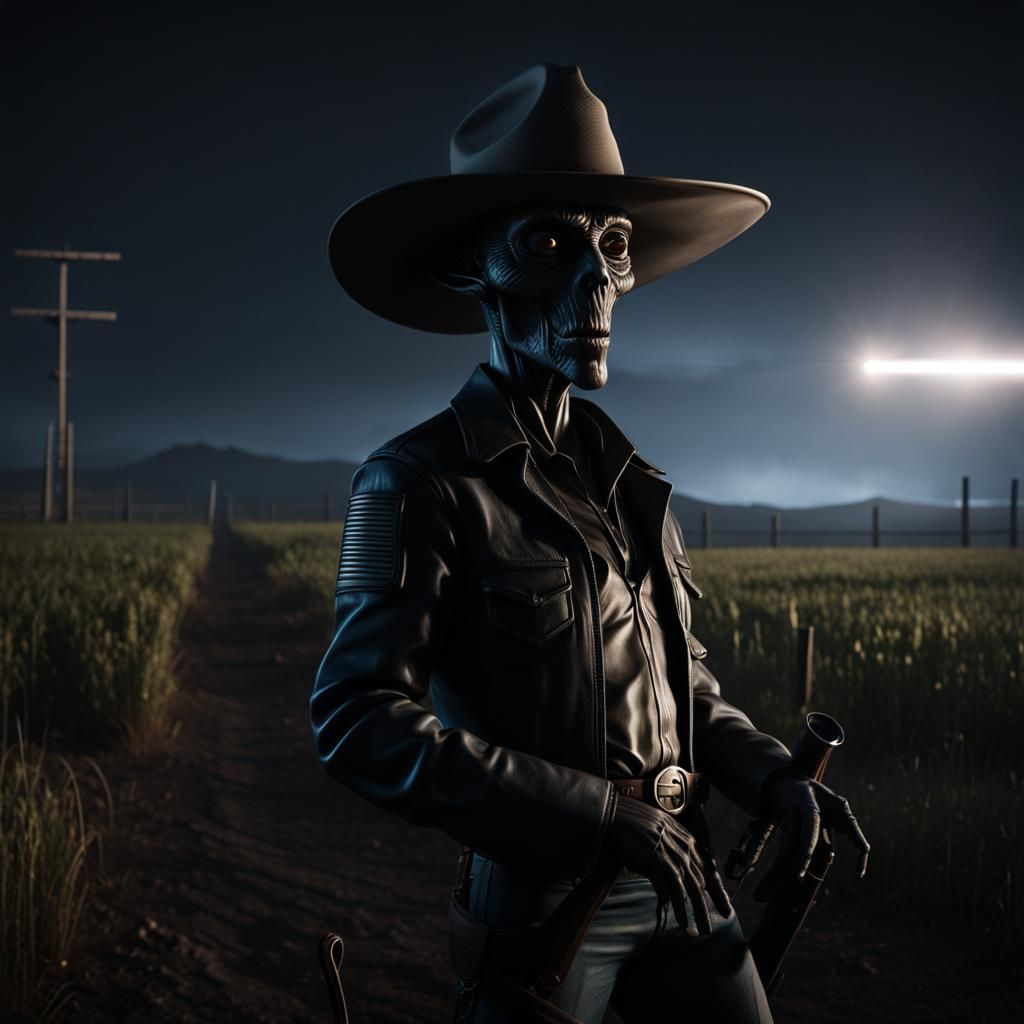 Alien Cowboy - AI Generated Artwork - NightCafe Creator