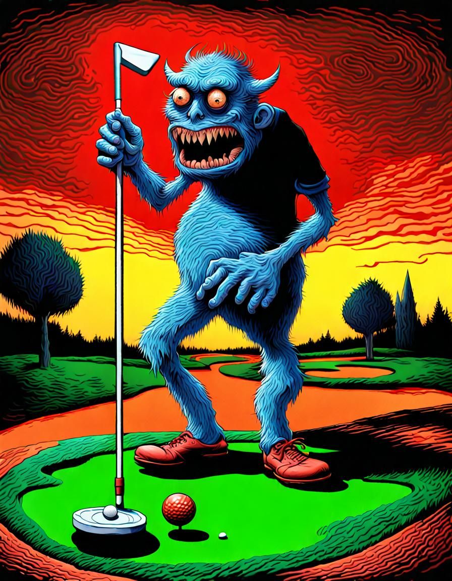 ⛳ Golf Monster - AI Generated Artwork - NightCafe Creator