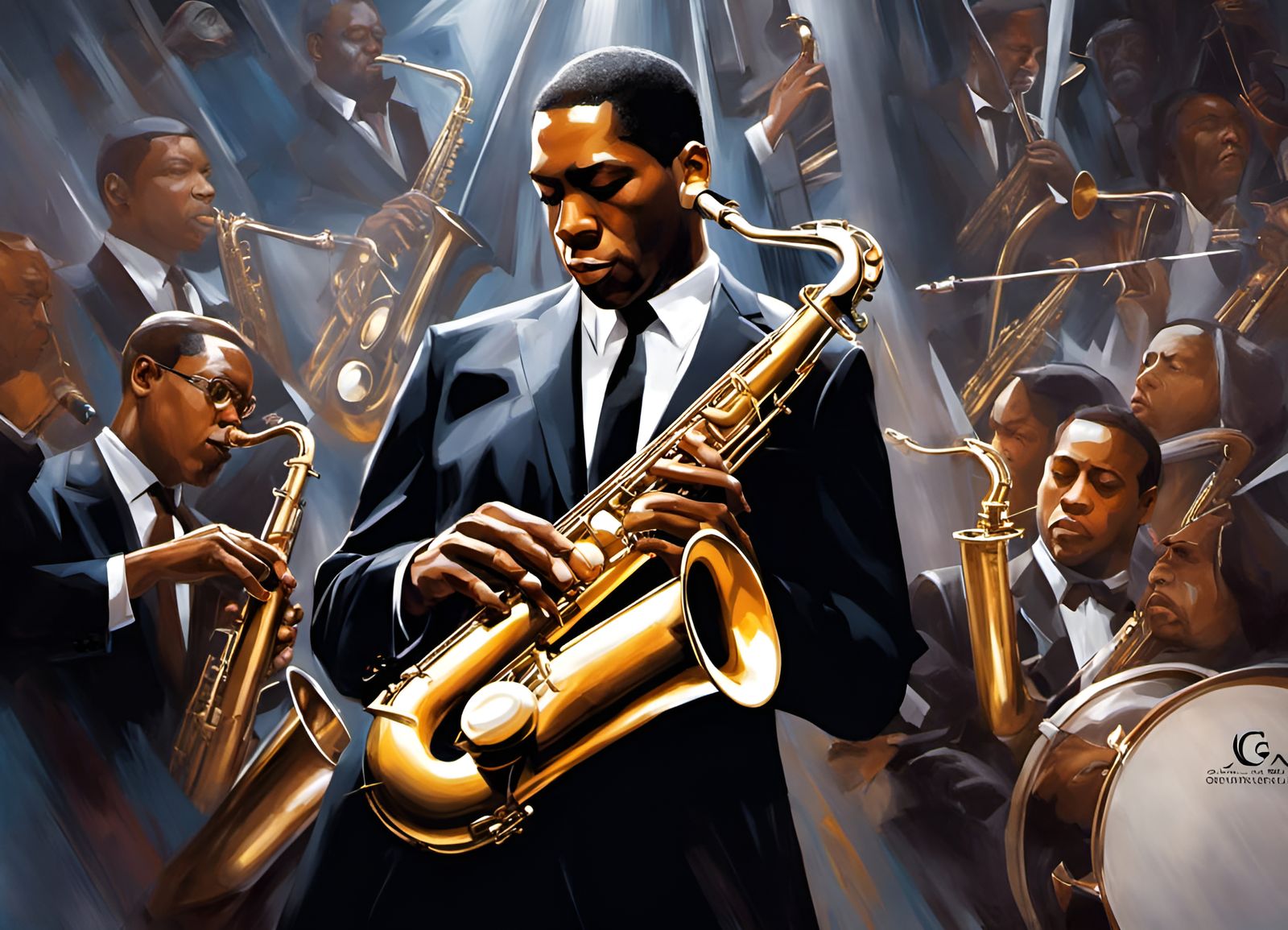 John Coltrane ~ Saxophonist 🎷A Jazz Legend in the 1960's - AI Generated Artwork - NightCafe Creator