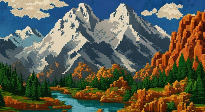 Pixelscape - AI Generated Artwork - NightCafe Creator