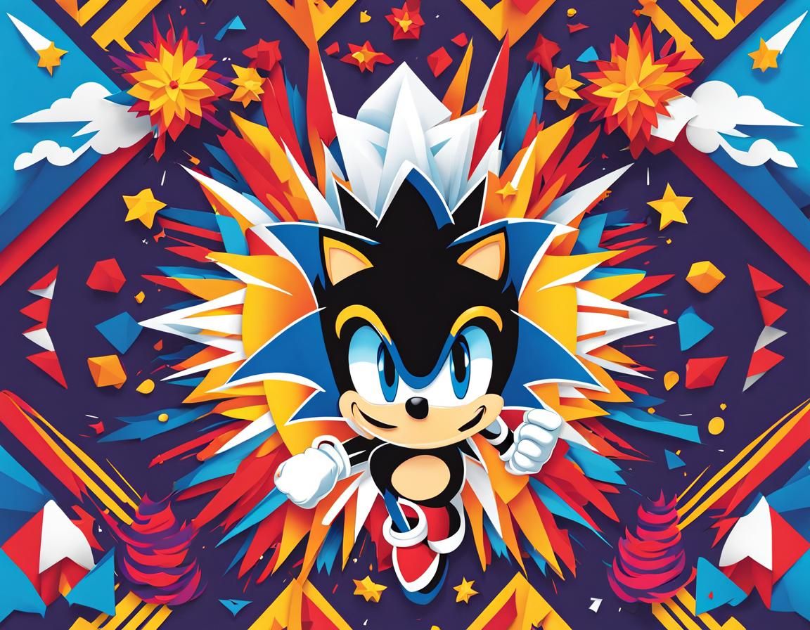 Paper Sonic - AI Generated Artwork - NightCafe Creator