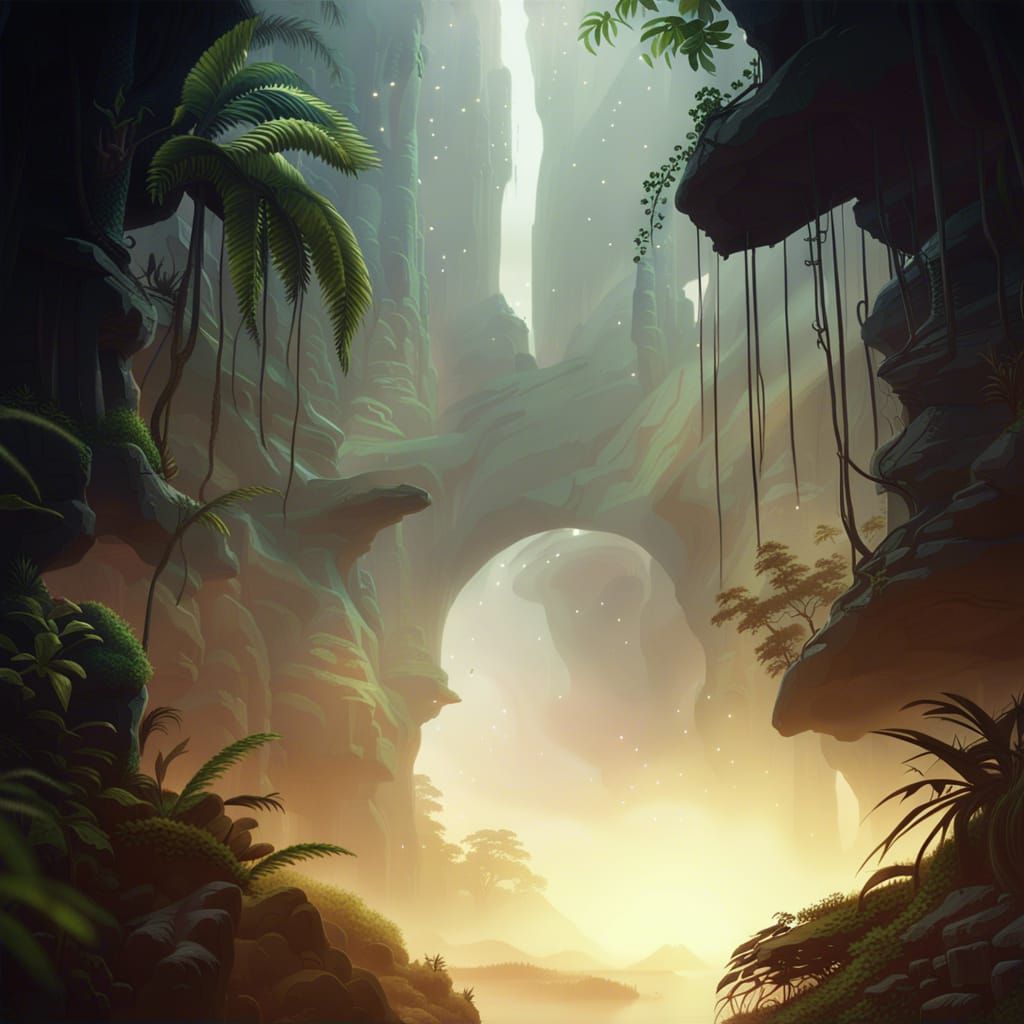 Jungle on an Alien World Evolved - AI Generated Artwork - NightCafe Creator
