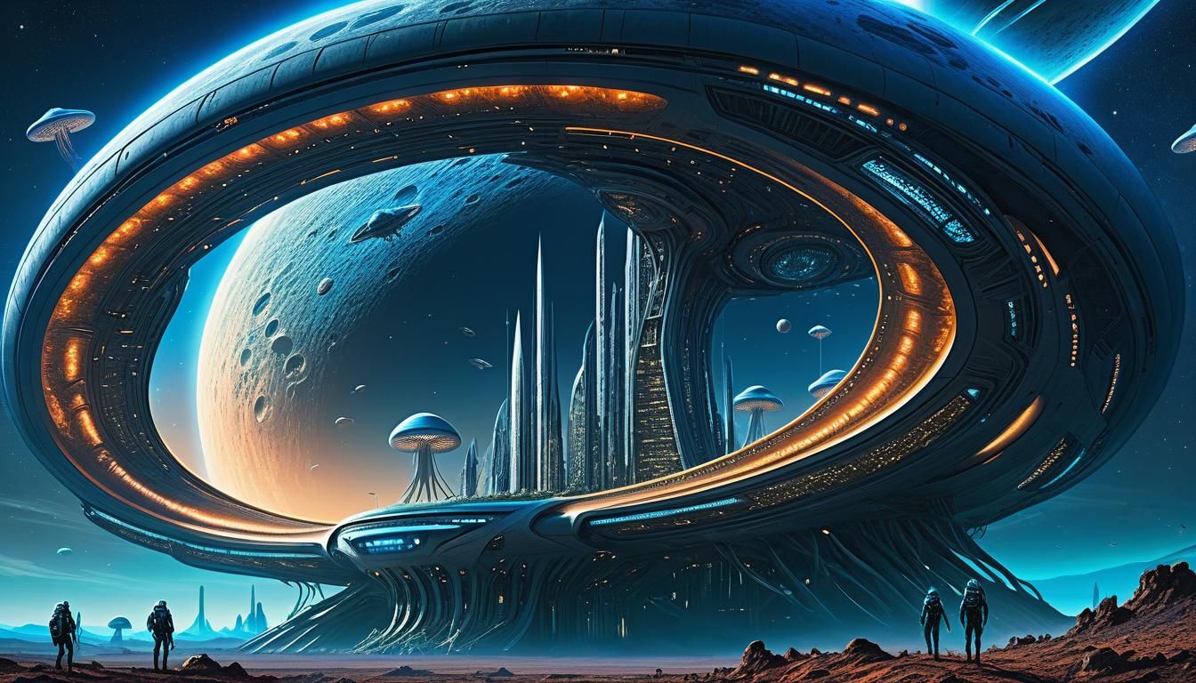 Exploration of an alien planet - AI Generated Artwork - NightCafe Creator