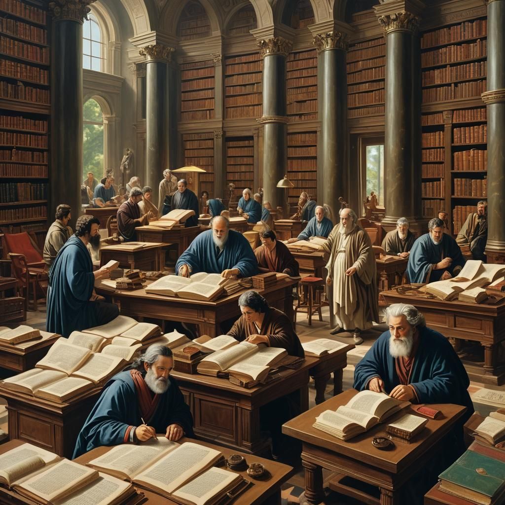 Ancient Library - AI Generated Artwork - NightCafe Creator