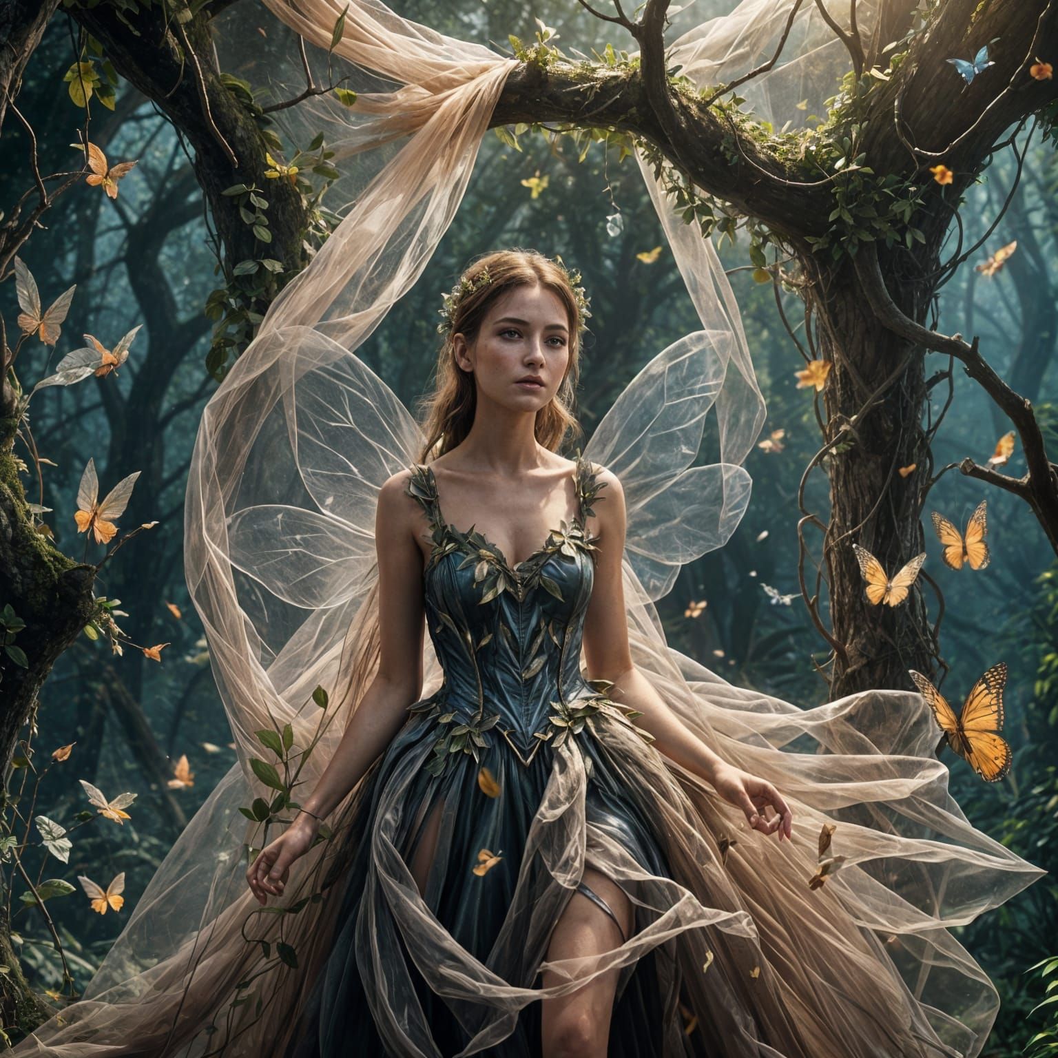 Woodland Faerie Enchanted Forest - AI Generated Artwork - NightCafe Creator
