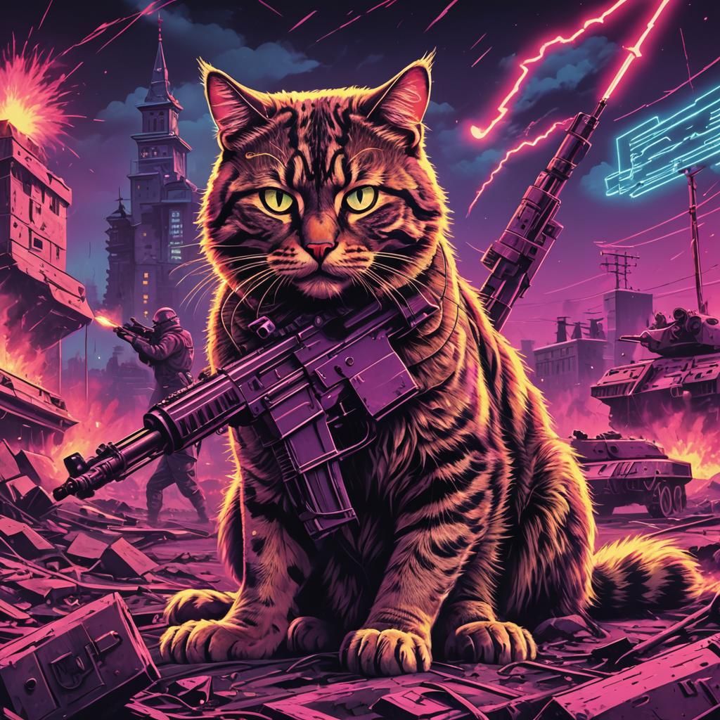 A Finnish War-Cat destroying the Soviets in a town - AI Generated ...