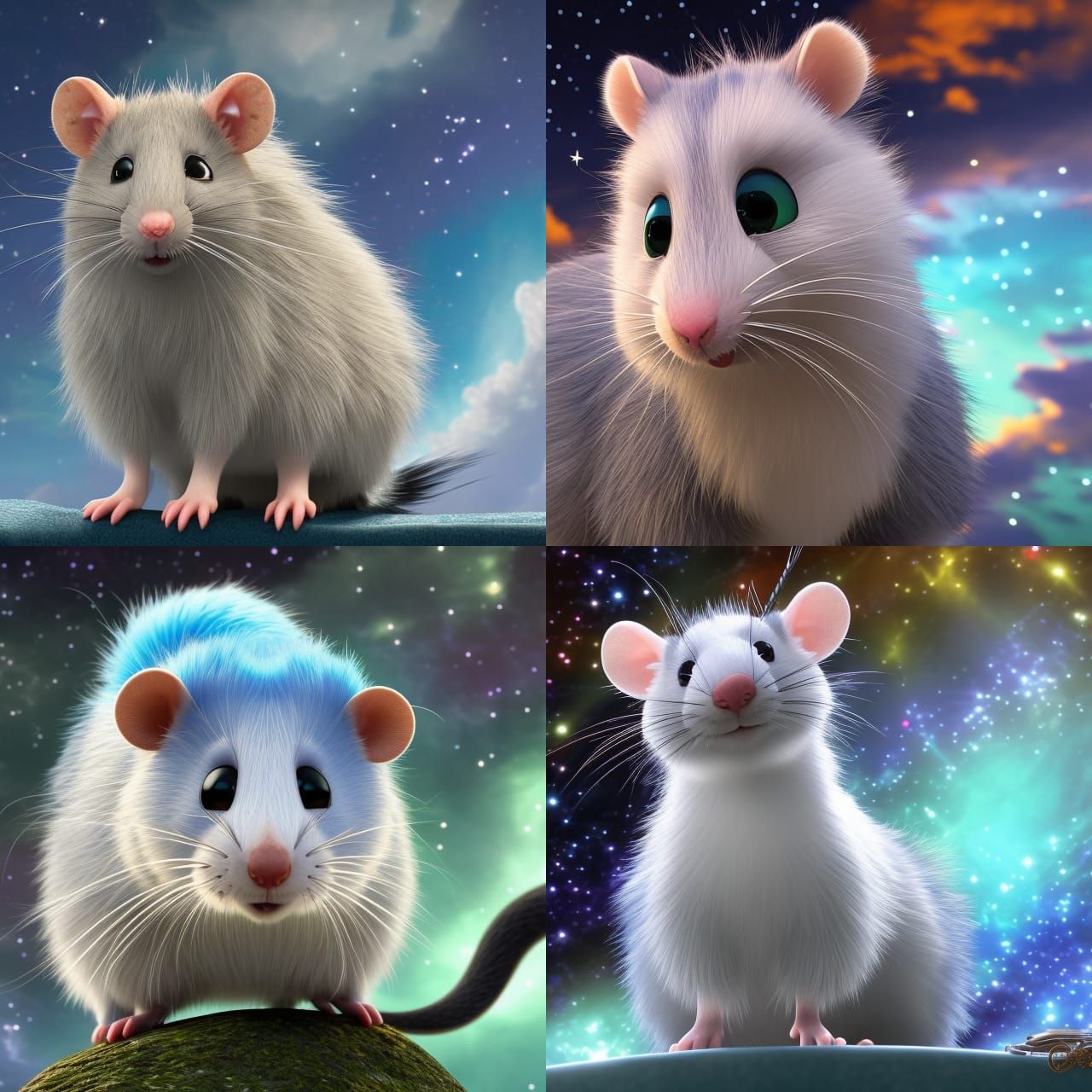 Moon rats animated - AI Generated Artwork - NightCafe Creator