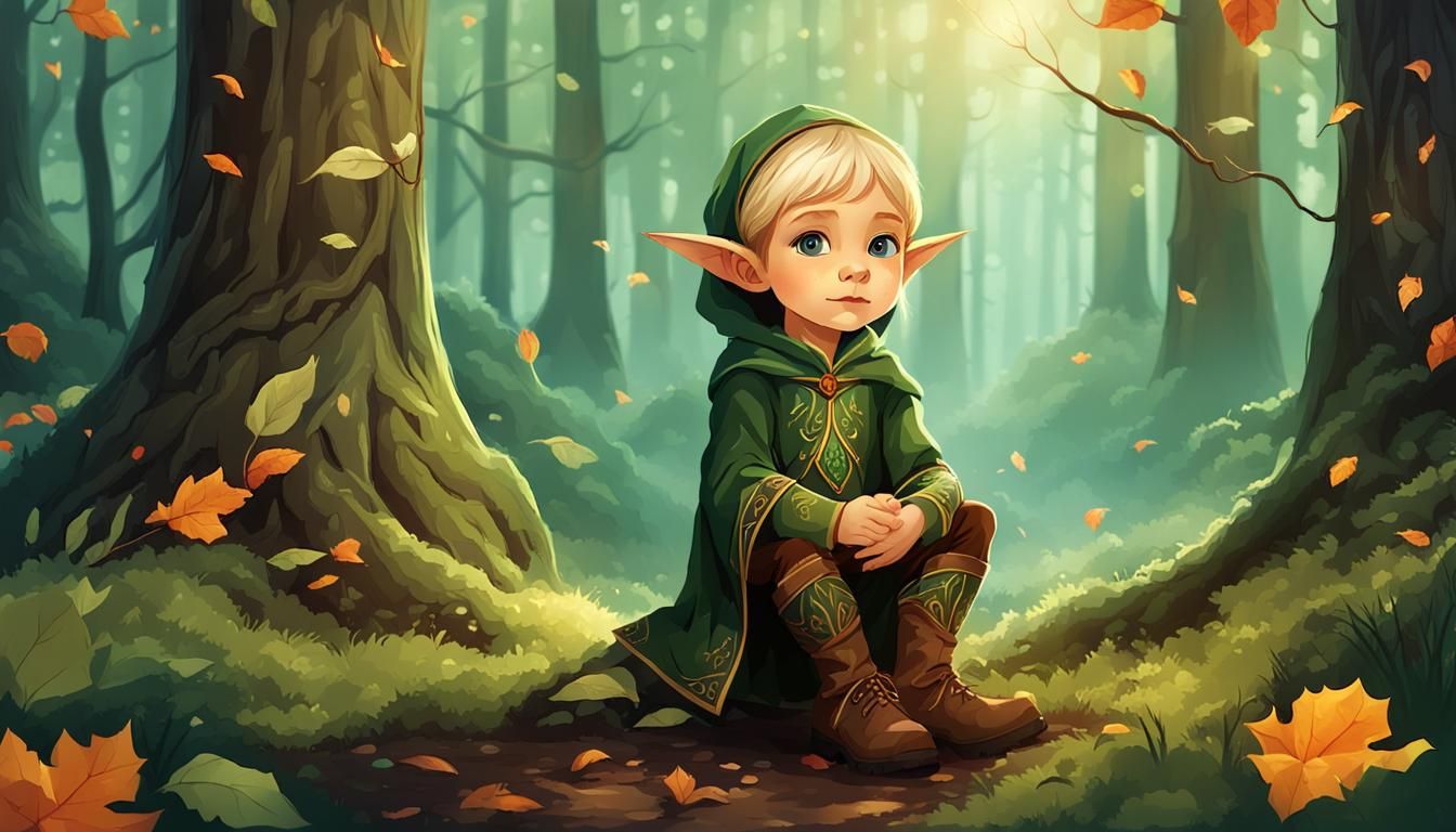 Elven child - AI Generated Artwork - NightCafe Creator