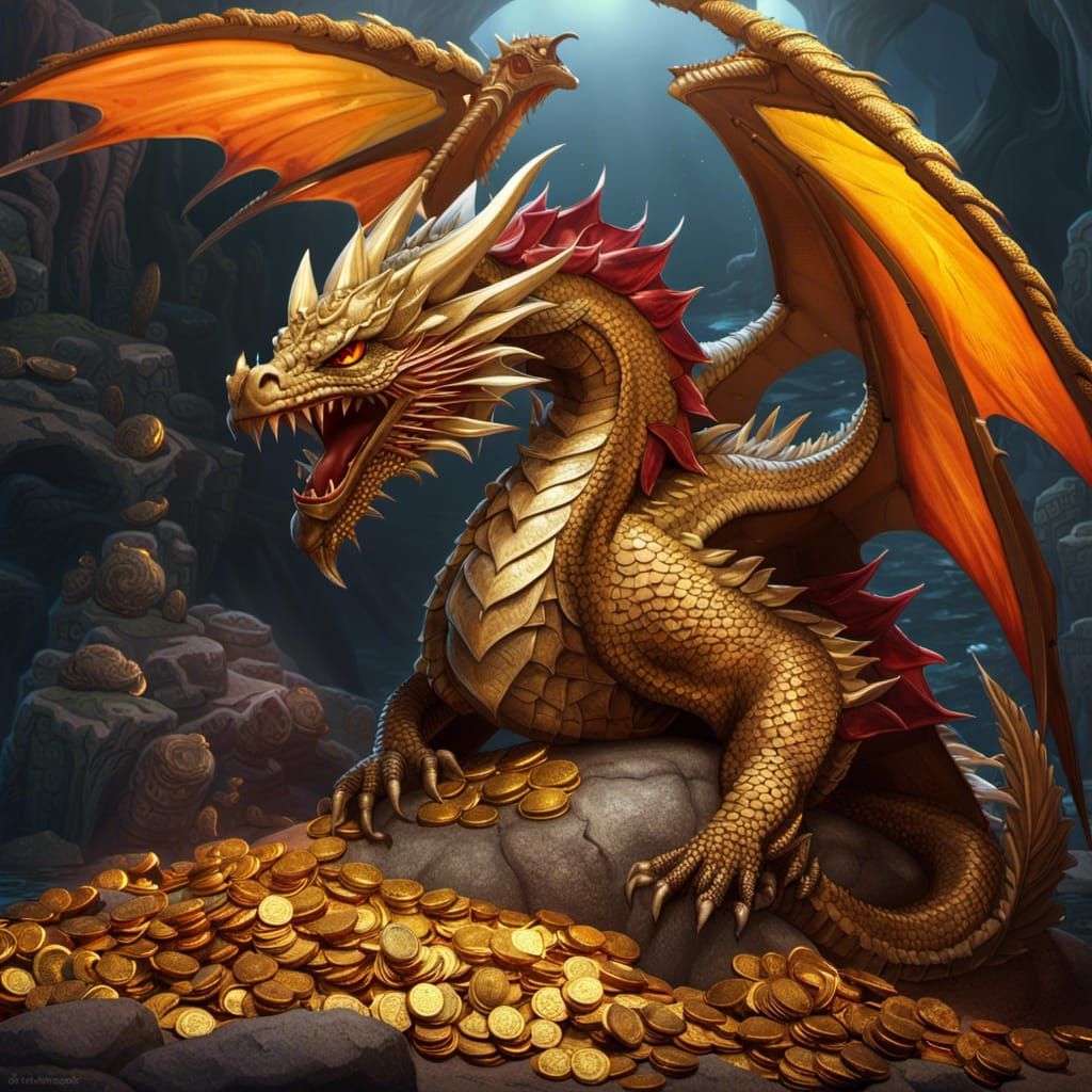 Greedy Dragon - AI Generated Artwork - NightCafe Creator