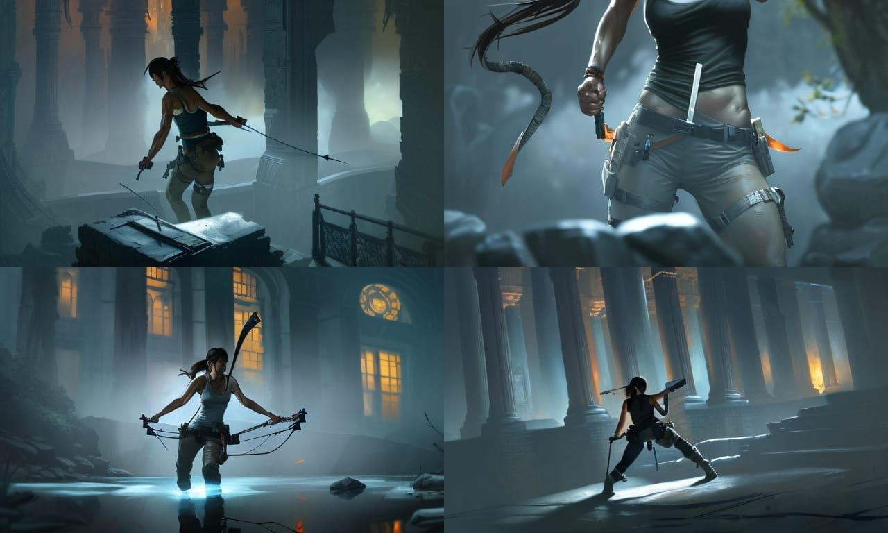Lara Croft #11 - AI Generated Artwork - NightCafe Creator