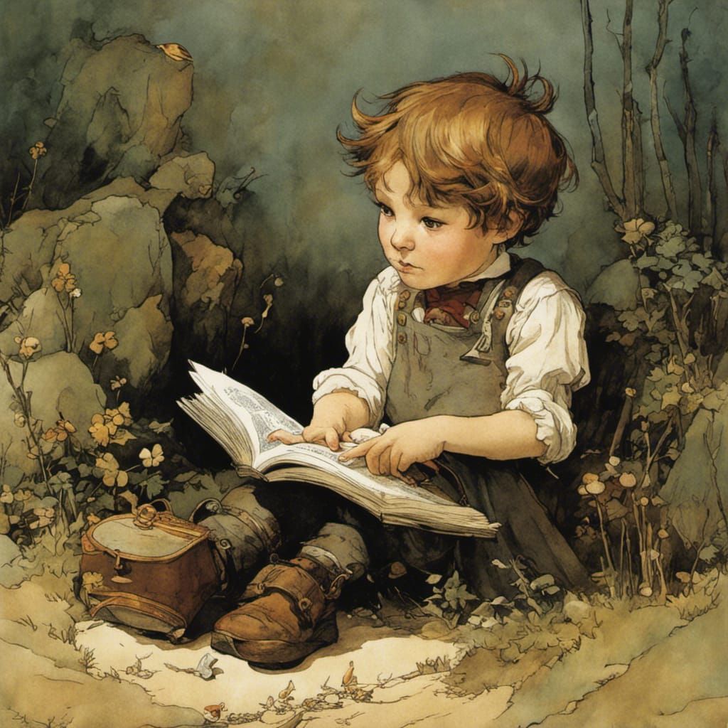 Whimsical Little Rascal in Enchanted World - AI Art