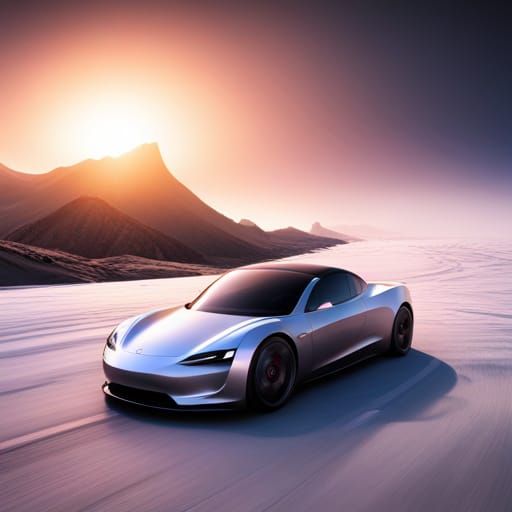 TESLA ROADSTER BEAUTIFUL SCENIC VIEWS - AI Generated Artwork ...