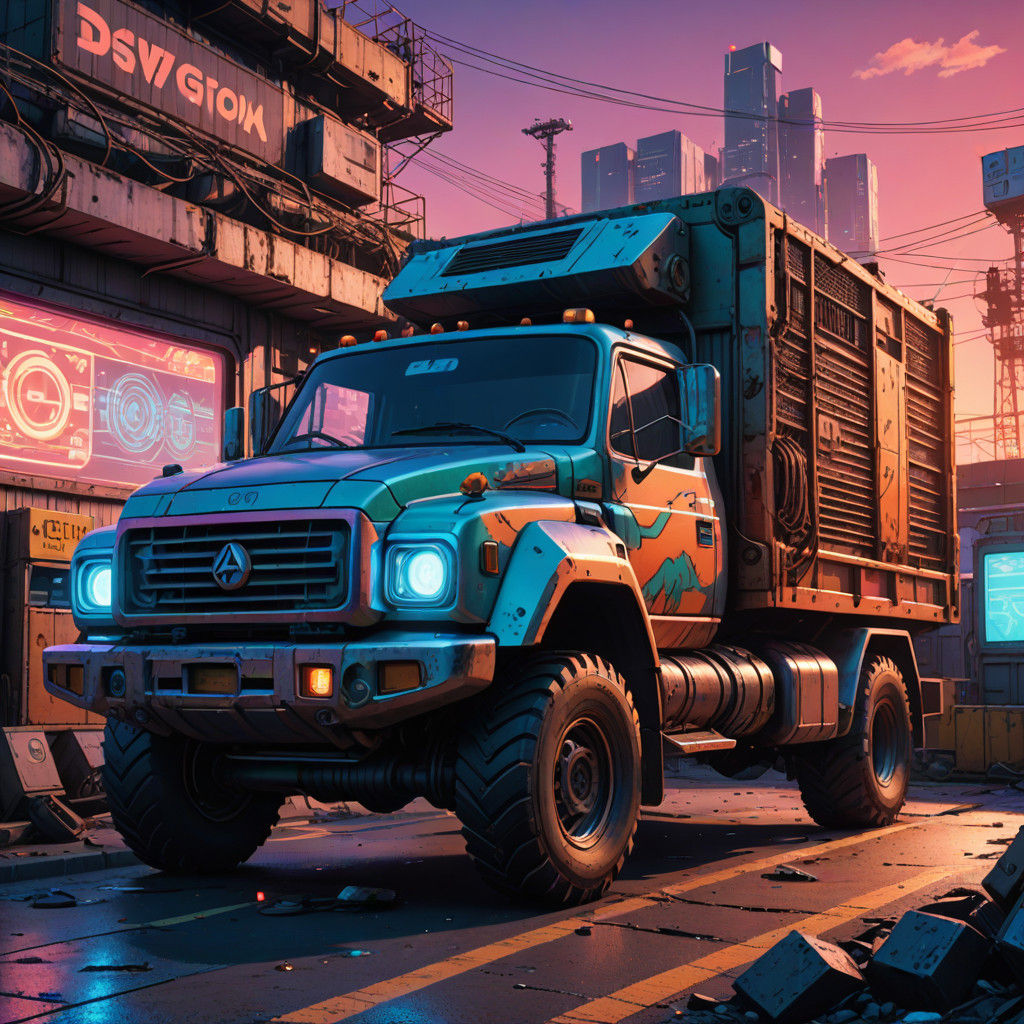 Vibrant Sci-Fi Digimon Woman Amidst Retro-Futurist... - AI Art