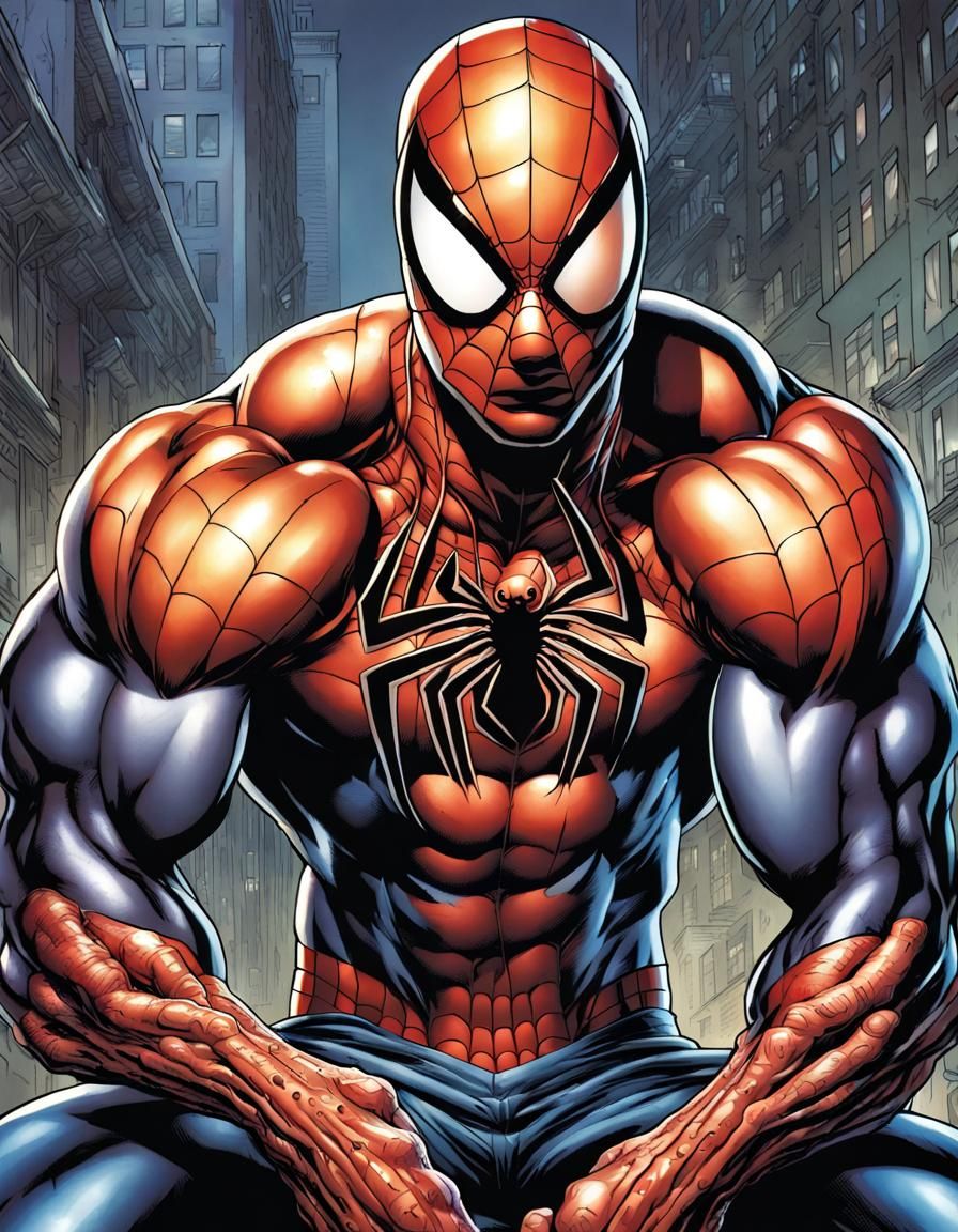 Jacked Spider-Man - AI Generated Artwork - NightCafe Creator