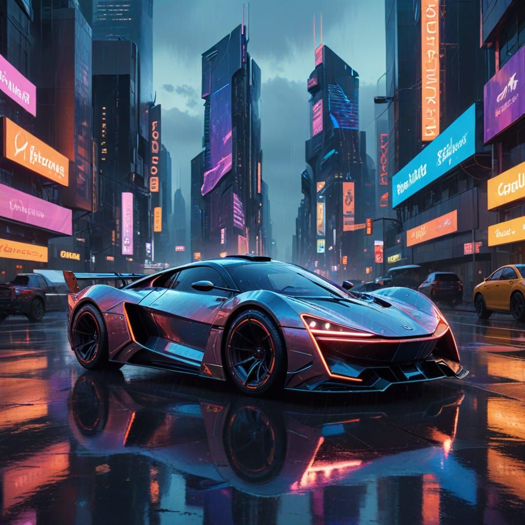 Cyberpunk race car - Cyberpunk Industrial Futurism Concept C...